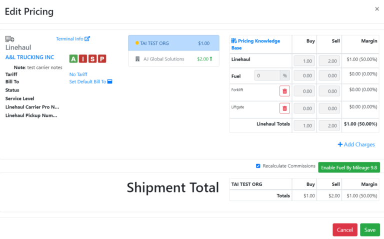 Knowledge Base - FreightSaver